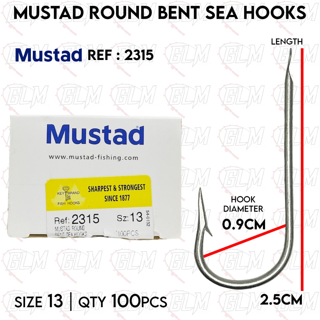 2315 MUSTAD KUNCI / MUSTAD ROUND BEND SEA HOOKS (100PCS) | Shopee Malaysia