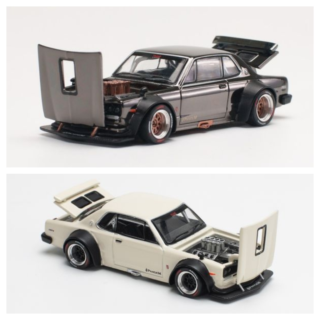 Pop Race 1/64 Skyline GT-R V8 Drift (Hakosuka) - ( PR64-97 Dark Chrome ...