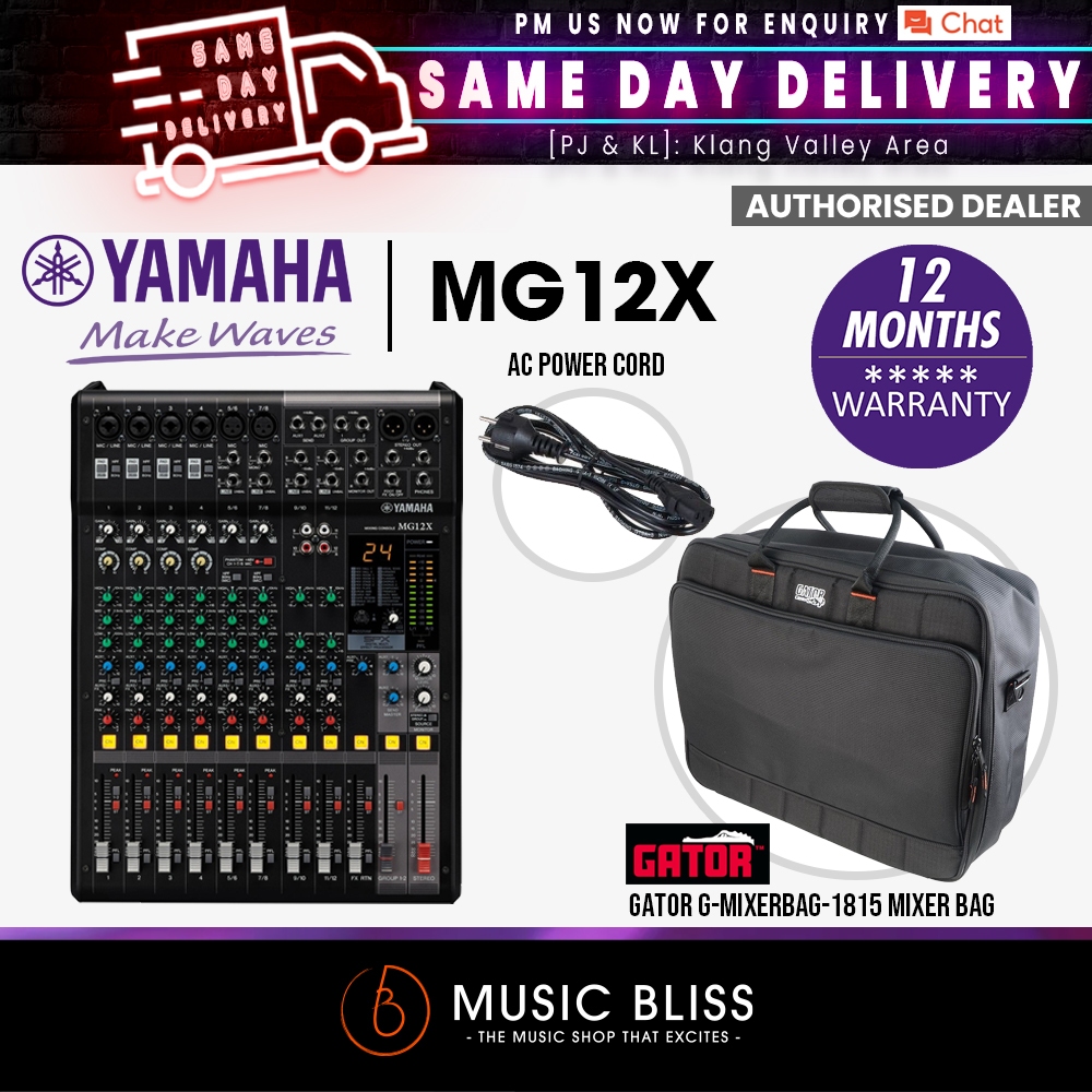 Yamaha MG12X 12-Channel Mixer With Effects (MG 12X) | Shopee Malaysia