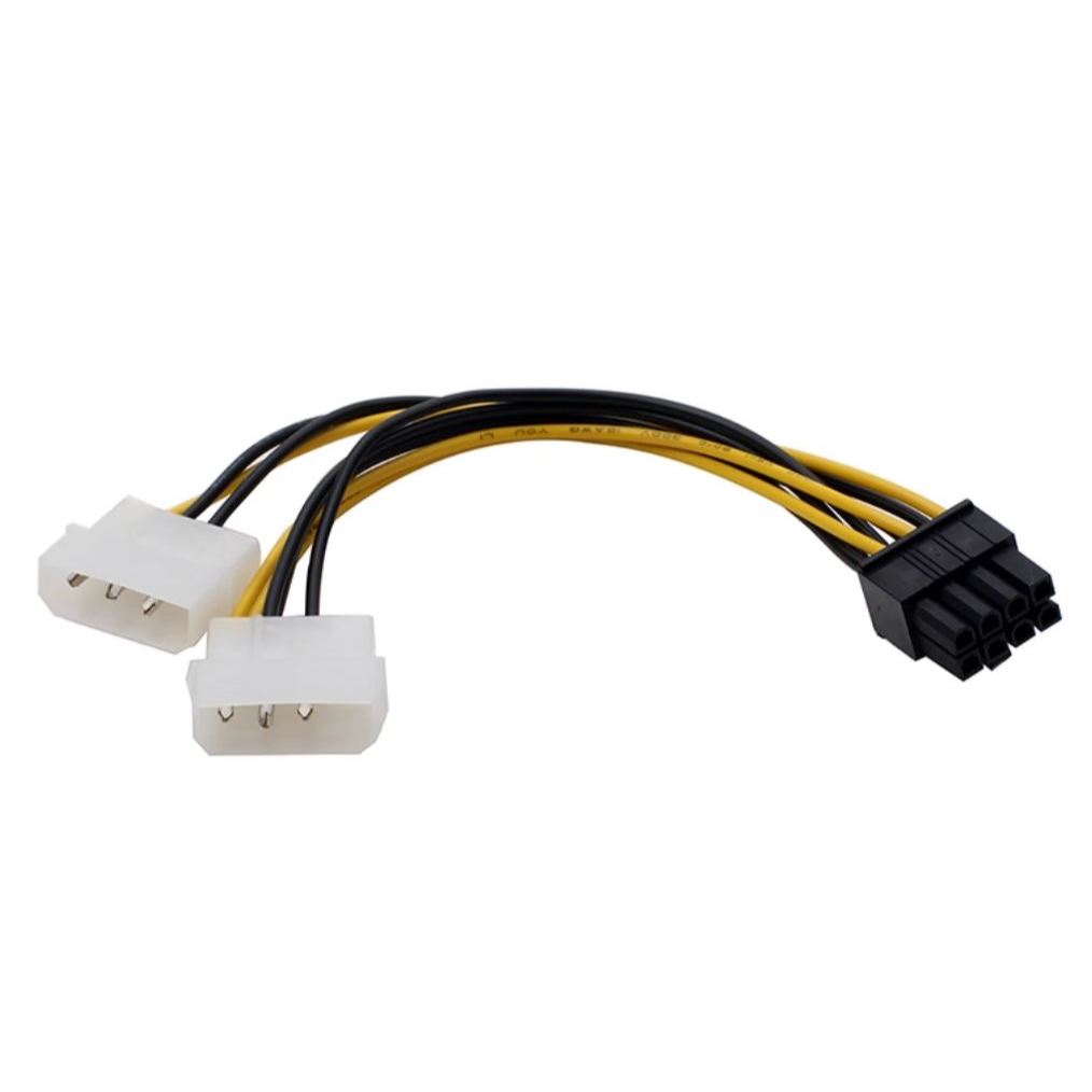 Dual 4Pin IDE To 8pin GPU Graphics Power Cable | Shopee Malaysia