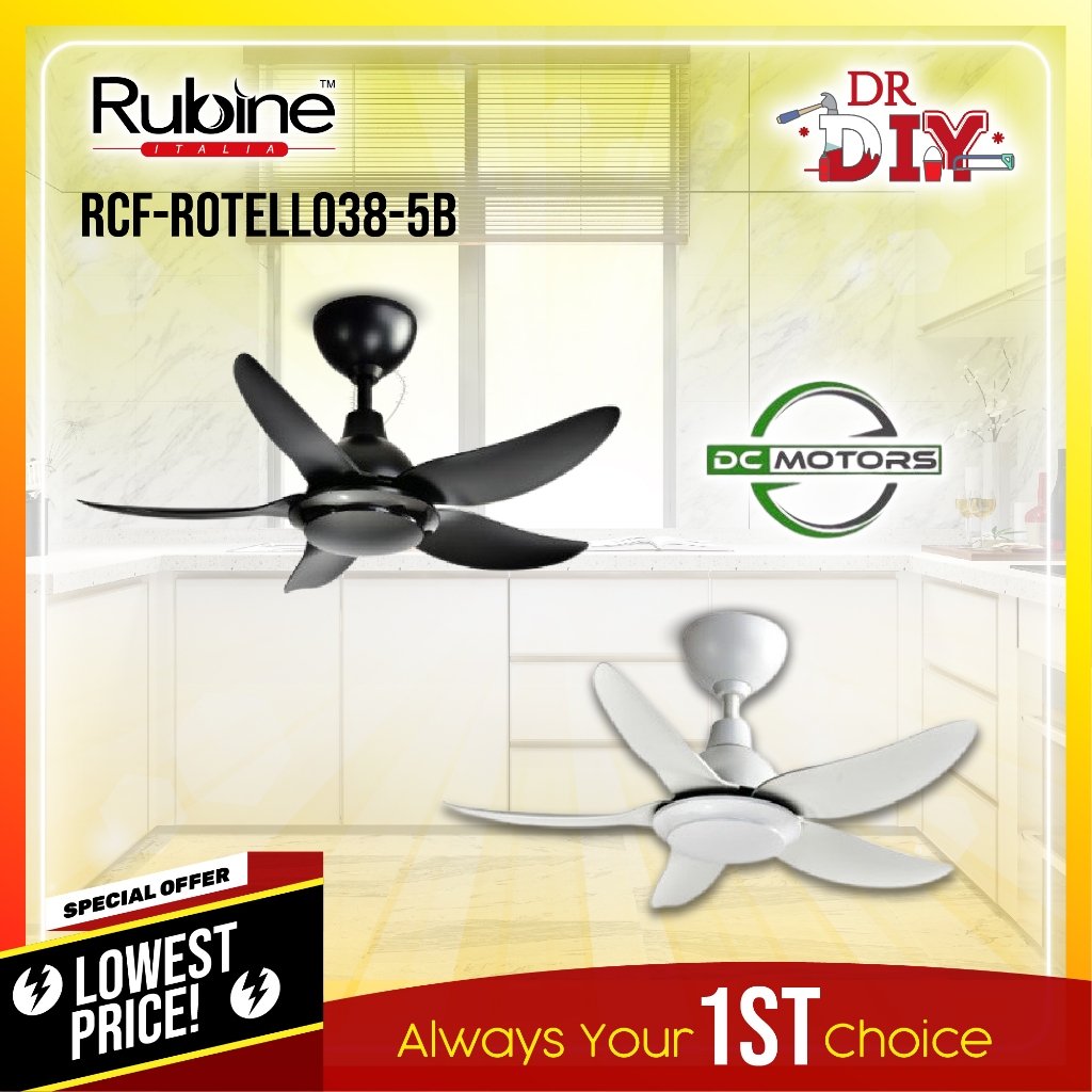 [ SALE !! SALE !! ] RUBINE RCF-ROTELLO38 Remote Control / DC Ceiling ...