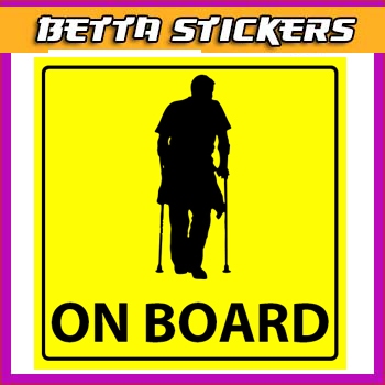 Car Sticker / Bumper Sticker / Motor Sticker - Handicap Broken Leg On ...
