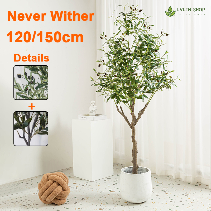 【Stok Sedia】Pokok zaitun/Artificial Plant/Artificial Olive Tree 人造植物 ...