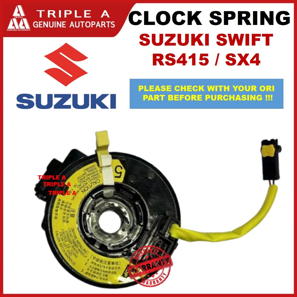 SUZUKI SWIFT RS415, SX4, Alto Clock Spring 37480-77J10 Low Spec 37480 ...