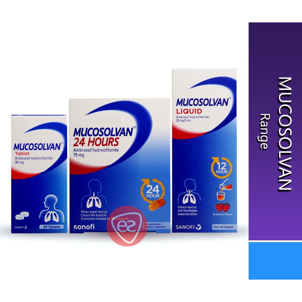 Mucosolvan (Ambroxol Hydrochloride) ( 30mg Tablet 50s / 24 Hours 75mg ...