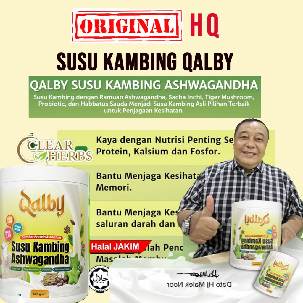 SUSU KAMBING QALBY ASHWAGANDHA SACHA INCHI ORIGINAL 500 GRAM | Shopee ...