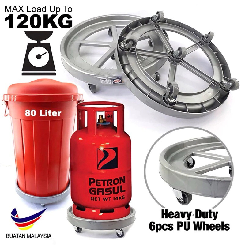 Rayaco 3017 Gas Stand Gas Roller Gas Trollly 6 Wheels Mutipurpose Dolly ...