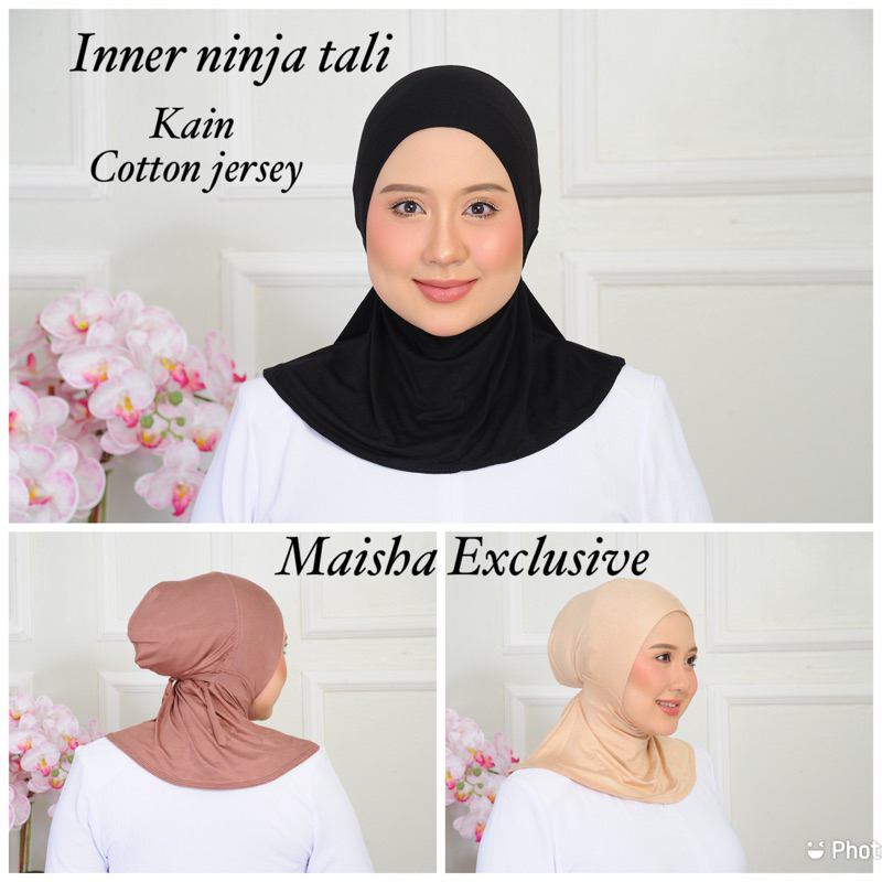 Anak tudung ninja adjustable tali inner neck tie back | Shopee Malaysia