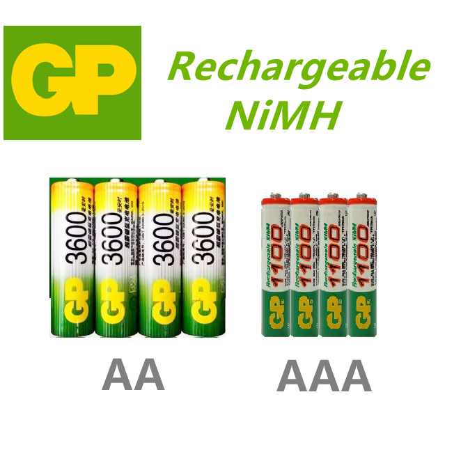 【READY STOCK】GP AA 3600mAh / AAA 1100mAh Rechargeable Battery AA NiMH ...
