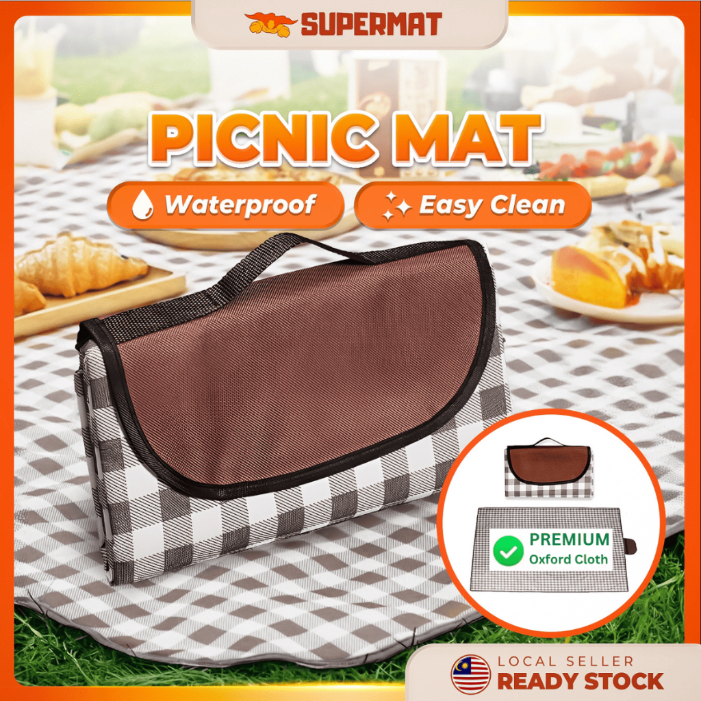 【SUPERMAT】Portable Tikar Camping Picnic Mat Tikar Lipat Berkelah Kalis ...
