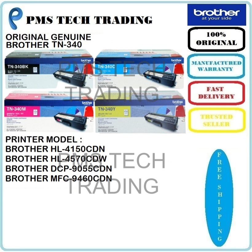 BROTHER ORIGINAL CARTRIDGE TN340 TN-340 340 TN-340BK TN-340C TN-340M TN ...