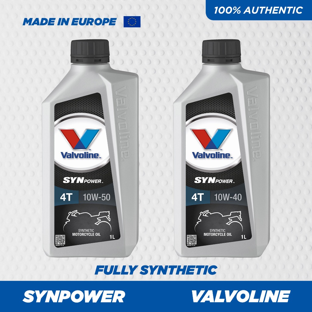 VALVOLINE SYNPOWER 4T 10W40 10W50 Fully Synthetic Engine Oil (1L ...