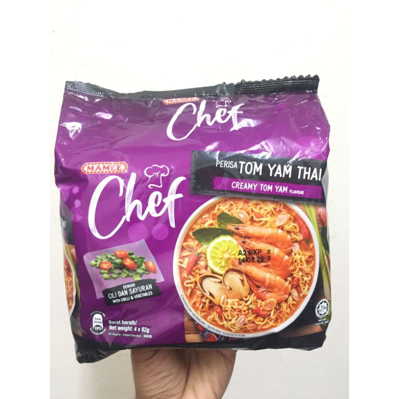 mamee chef tomyam 4 pack mee sedap sup instant segera kuali pan wok ...