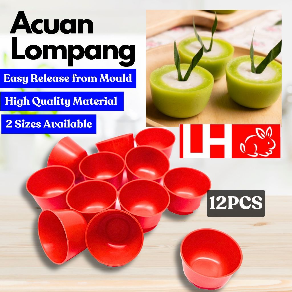 12pc Acuan Kuih Apam / Lompang / Kosui / Kasui / Nona Manis Red Cup ...