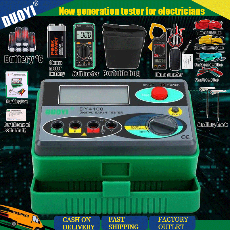 High-precision power system testing tool Multimeter test earth tester ...