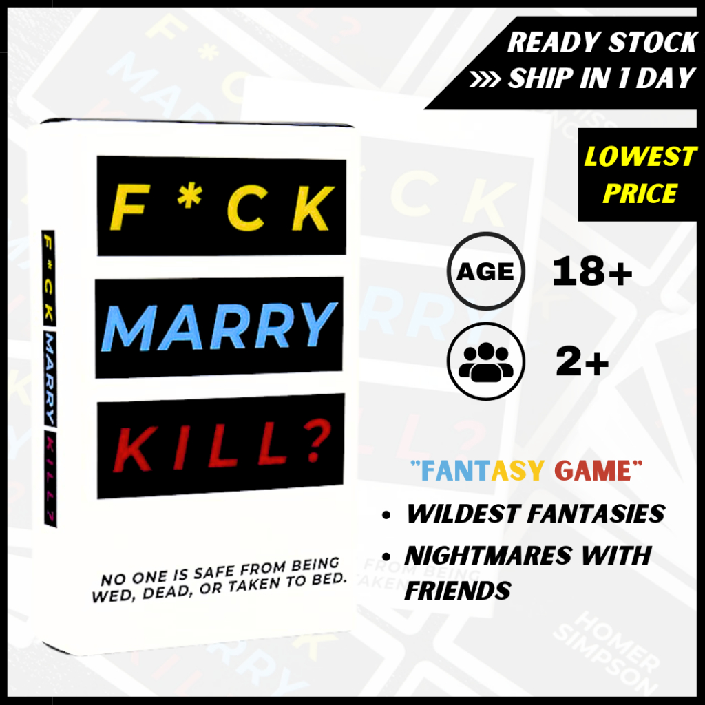 F*ck, Marry, Kill? Adult Card Game No One Is Safe Fun For Friends ...
