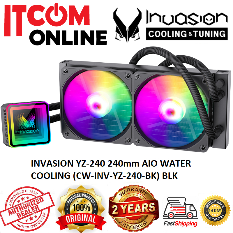 INVASION YZ-240 240mm AIO WATER COOLING BLACK/WHITE | Shopee Malaysia