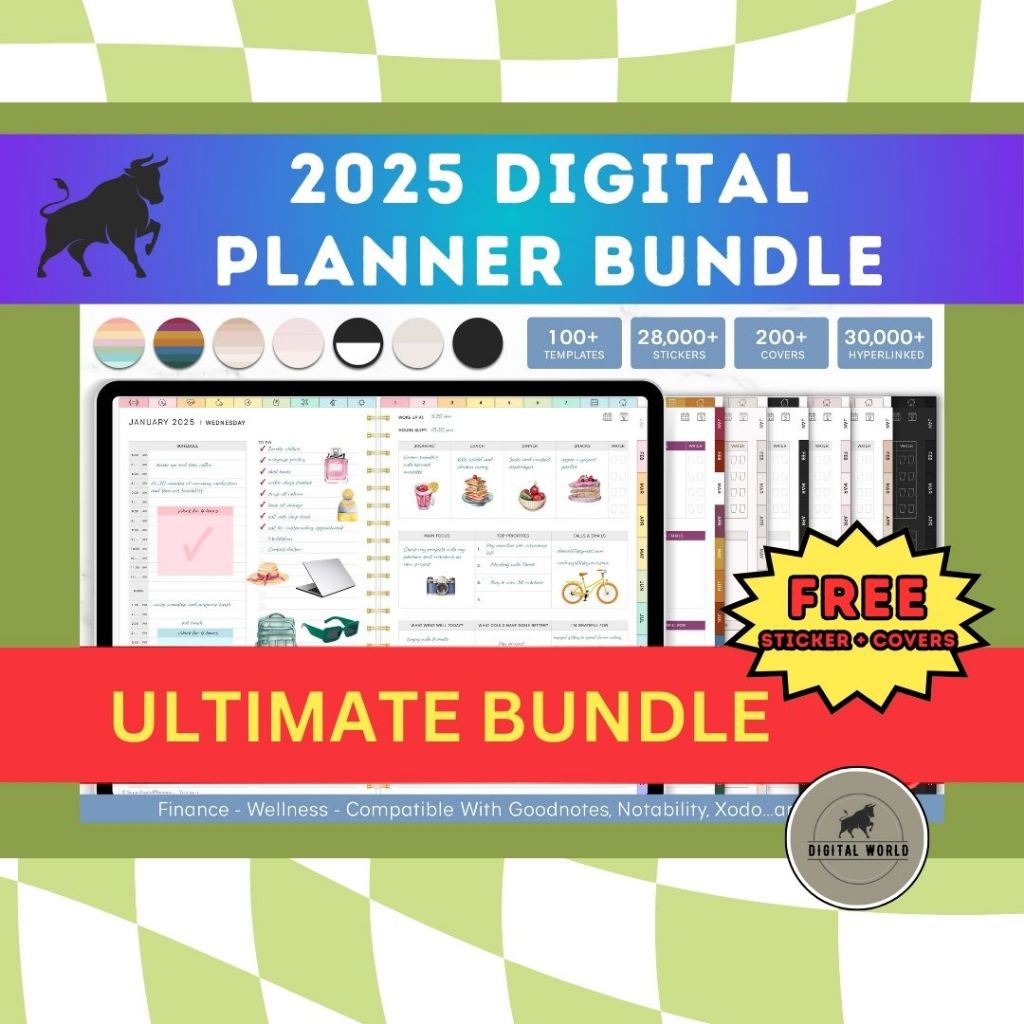 All In One Digital Planner Bundle | 2025 Planner Bundle | Goodnotes ...