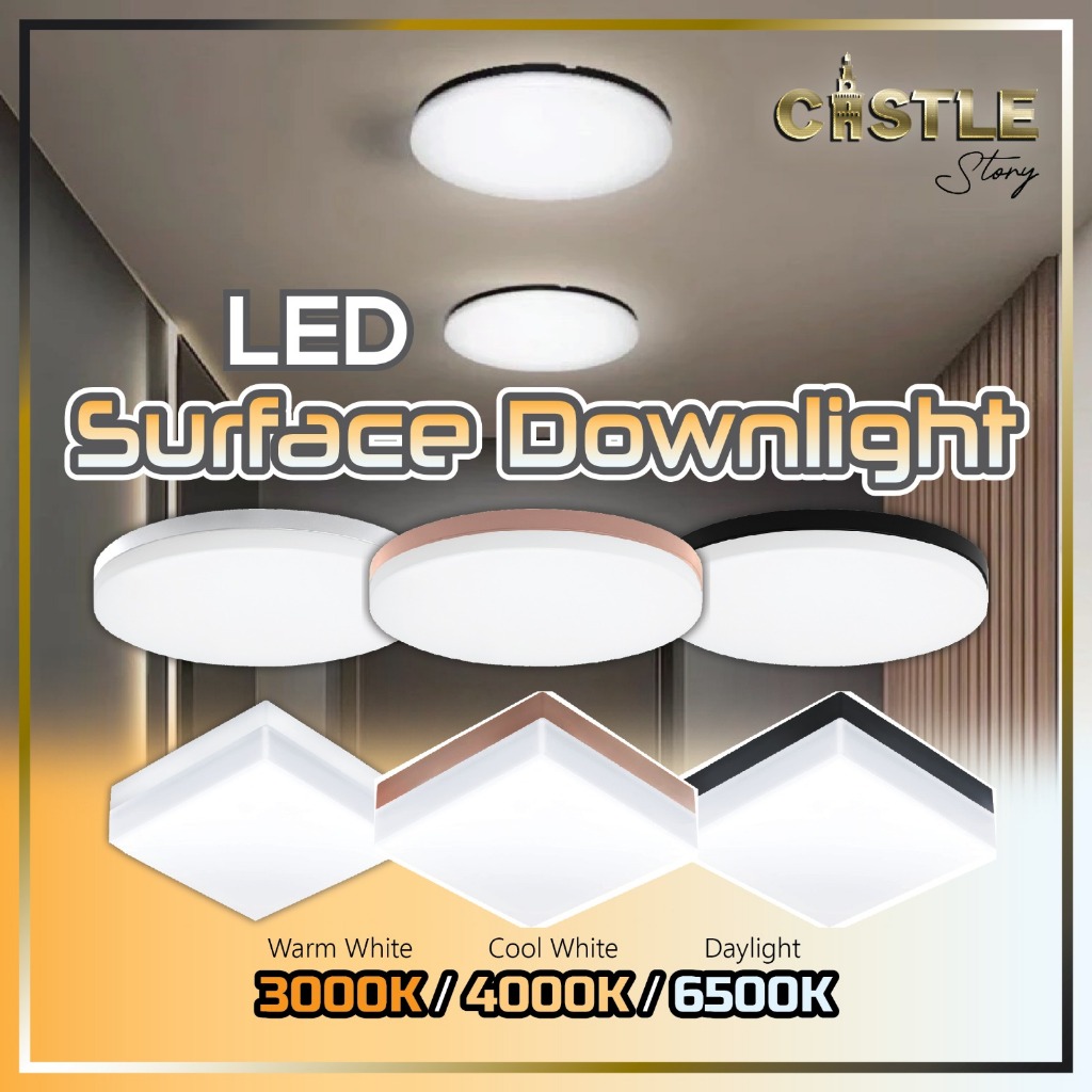 Castle 24w 36w 48w LED Surface Downlight Super Bright Round Square ...