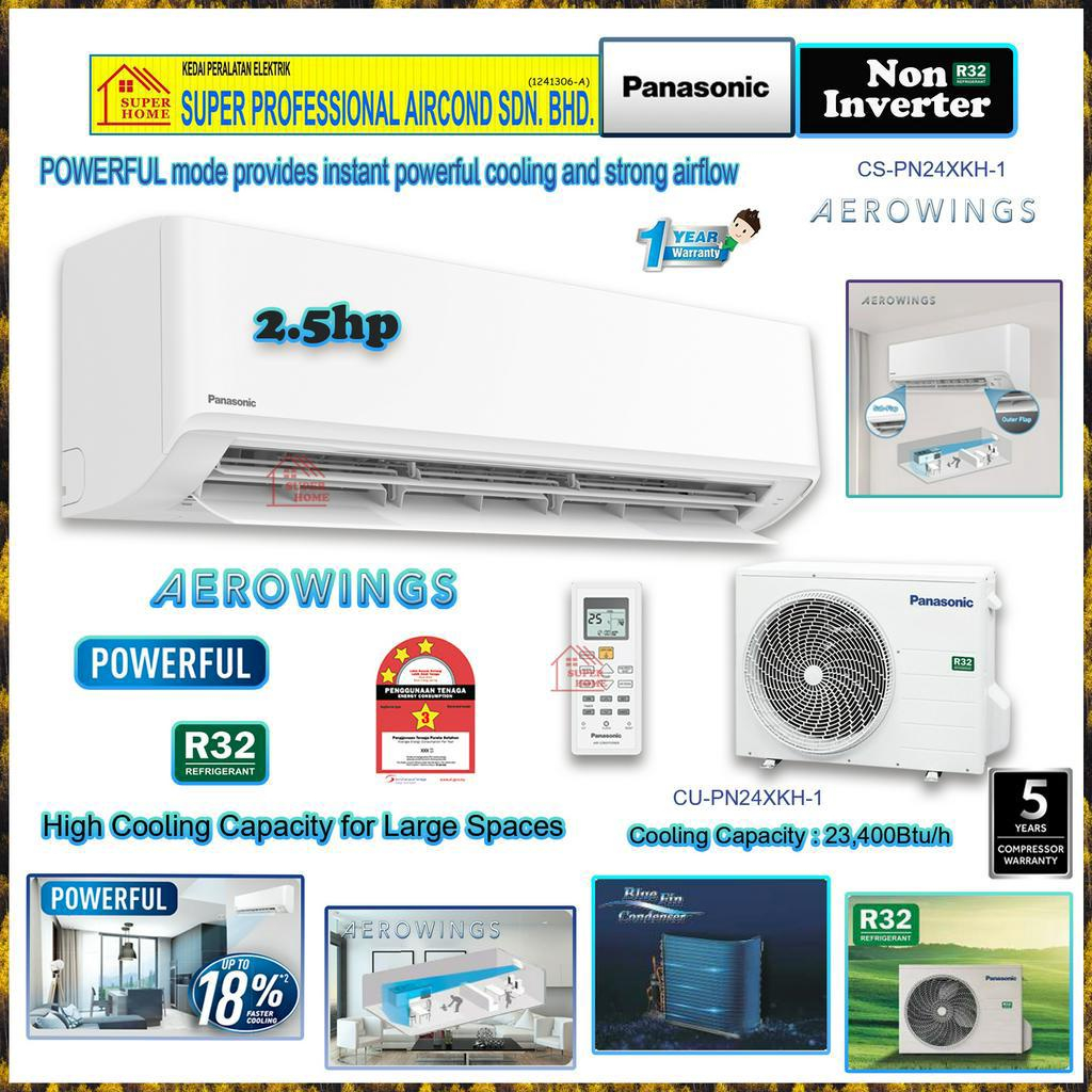Panasonic 2.5hp Non Inverter Air Conditioner CS-PN24XKH-1 R32 Standard ...
