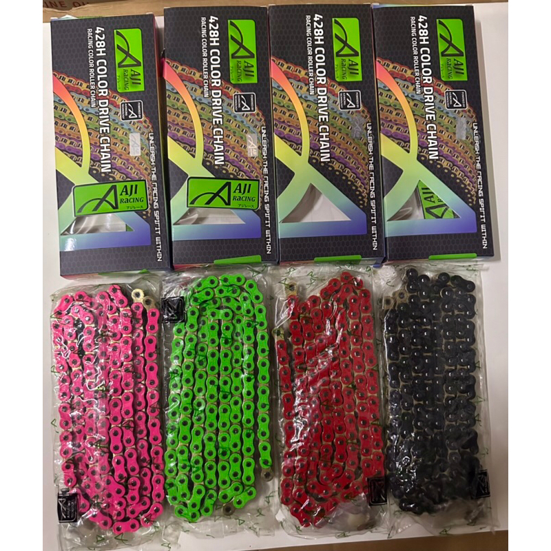 AJI RACING PRO CHAIN COLOUR 415H 428H HEAVY DUTY O-RING CHAIN | Shopee ...