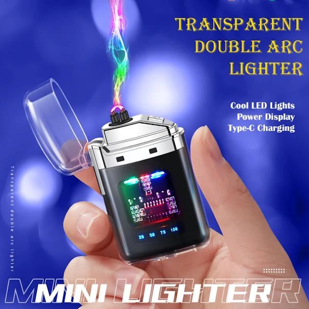 Pemetik Api Logam Tanpa Api – Tahan Angin, Boleh Cas USB, Dual Arc ...