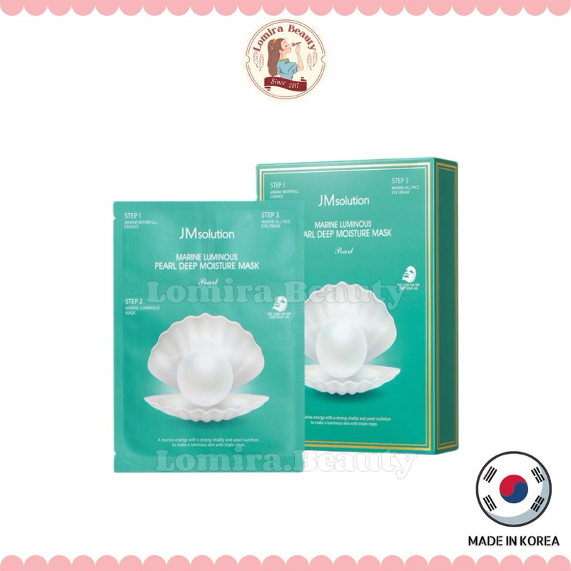 JM Solution Marine Luminous Pearl Deep Moisture Mask (10 Pcs) | Shopee ...