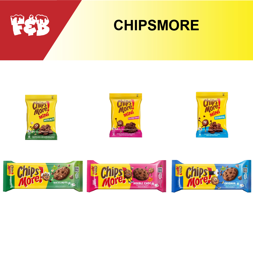 Chipsmore Mini Original 72g / Double Chocolate 72g / Hazelnuts 72g ...