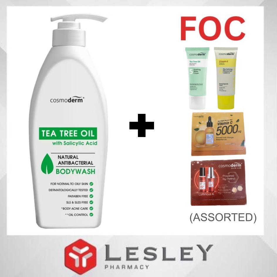 Cosmoderm Tea Tree Oil Bodywash (previously known as Shower Gel) 500ml ...