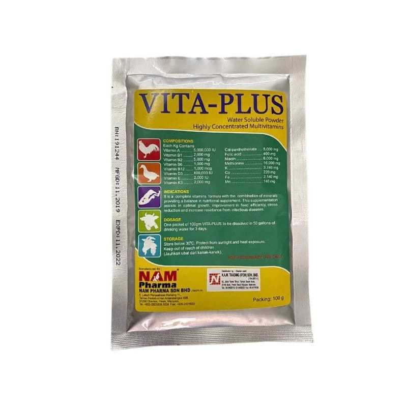 VITA -PLUS Vitamin ayam 100g (6Pek) | Shopee Malaysia