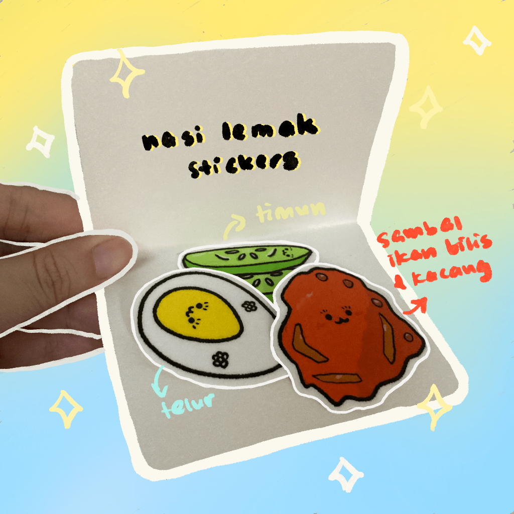[Limited] Nasi Lemak Sticker Pack - Waterproof Sticker for Laptop ...