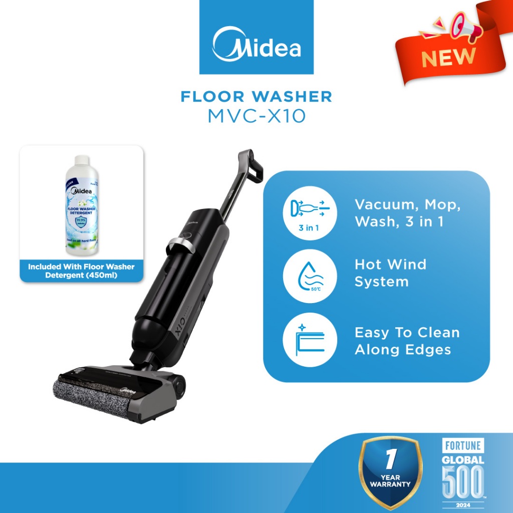 Midea MVC-X10 Floor Washer / Wet & Dry Cordless Vacuum Cleaner With ...