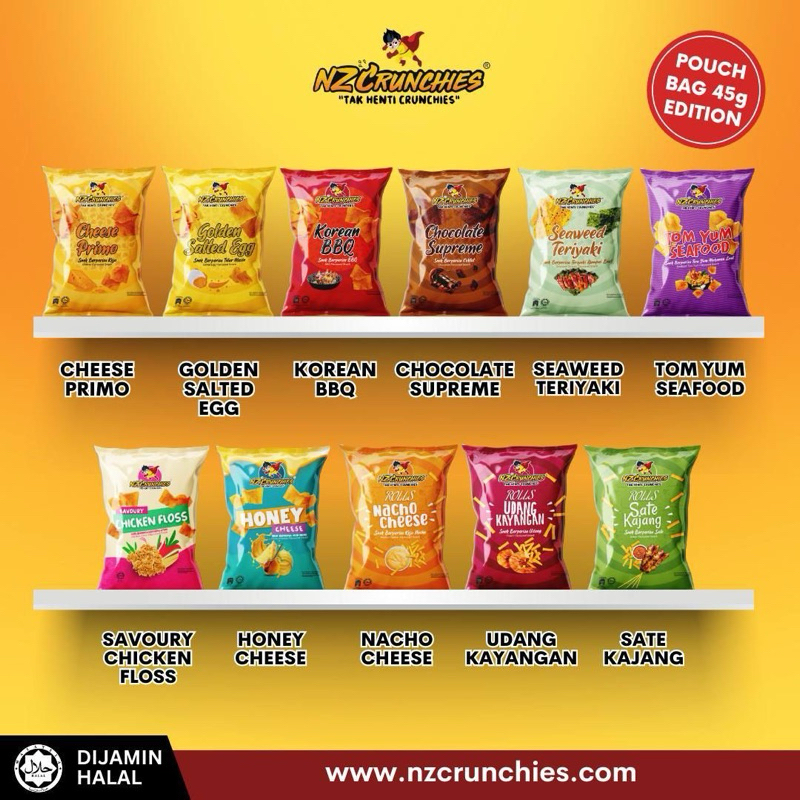 NZ CRUNCHIES POUCH 45GRAM | Shopee Malaysia