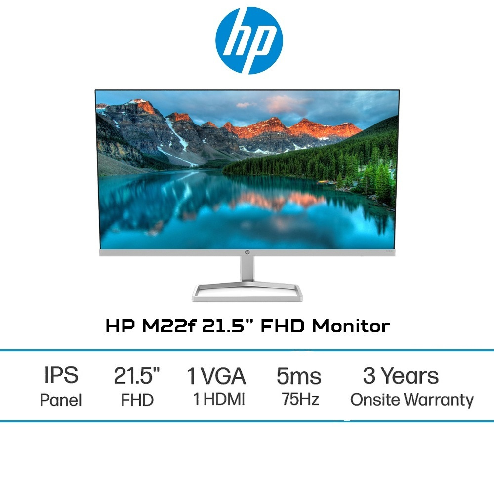 HP M22F 21.5" FHD IPS 75Hz AMD Freesync Monitor | Shopee Malaysia