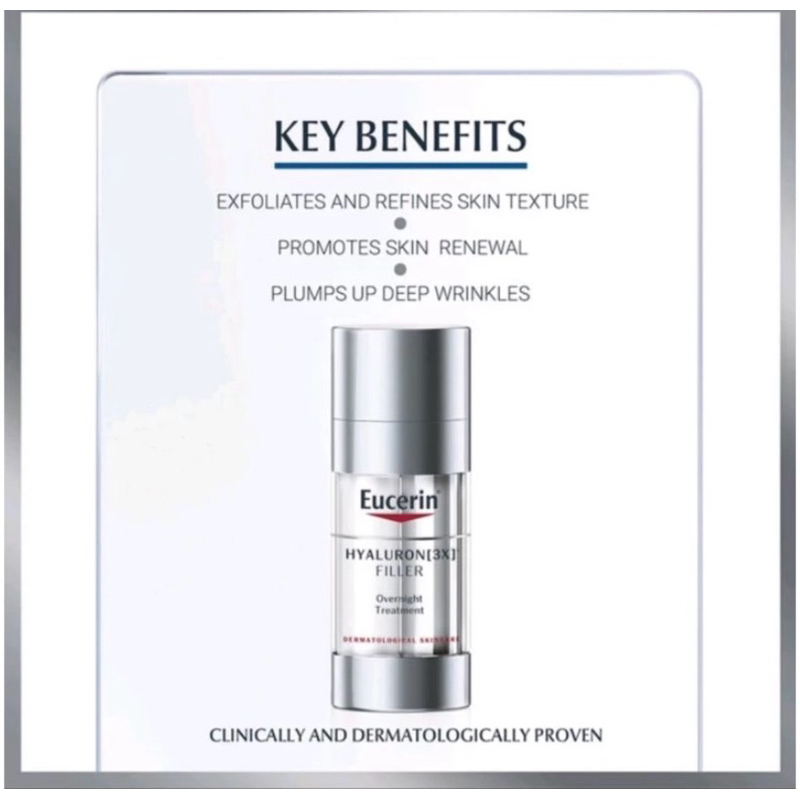Eucerin(100%Authentic)Hyaluron filler Overnight Treatment 30ml Anti ...