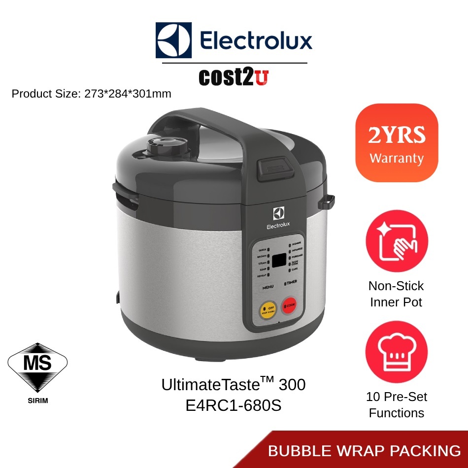 Electrolux 1.8L UltimateTaste 300 Jar Rice Cooker | E4RC1-680S Food ...