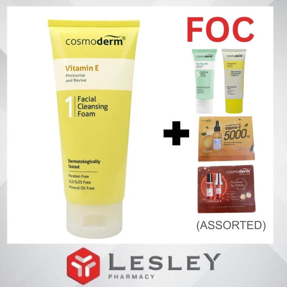 Cosmoderm Vitamin E + Ceramide Facial Cleansing Foam 125mL + FOC 1pcs ...