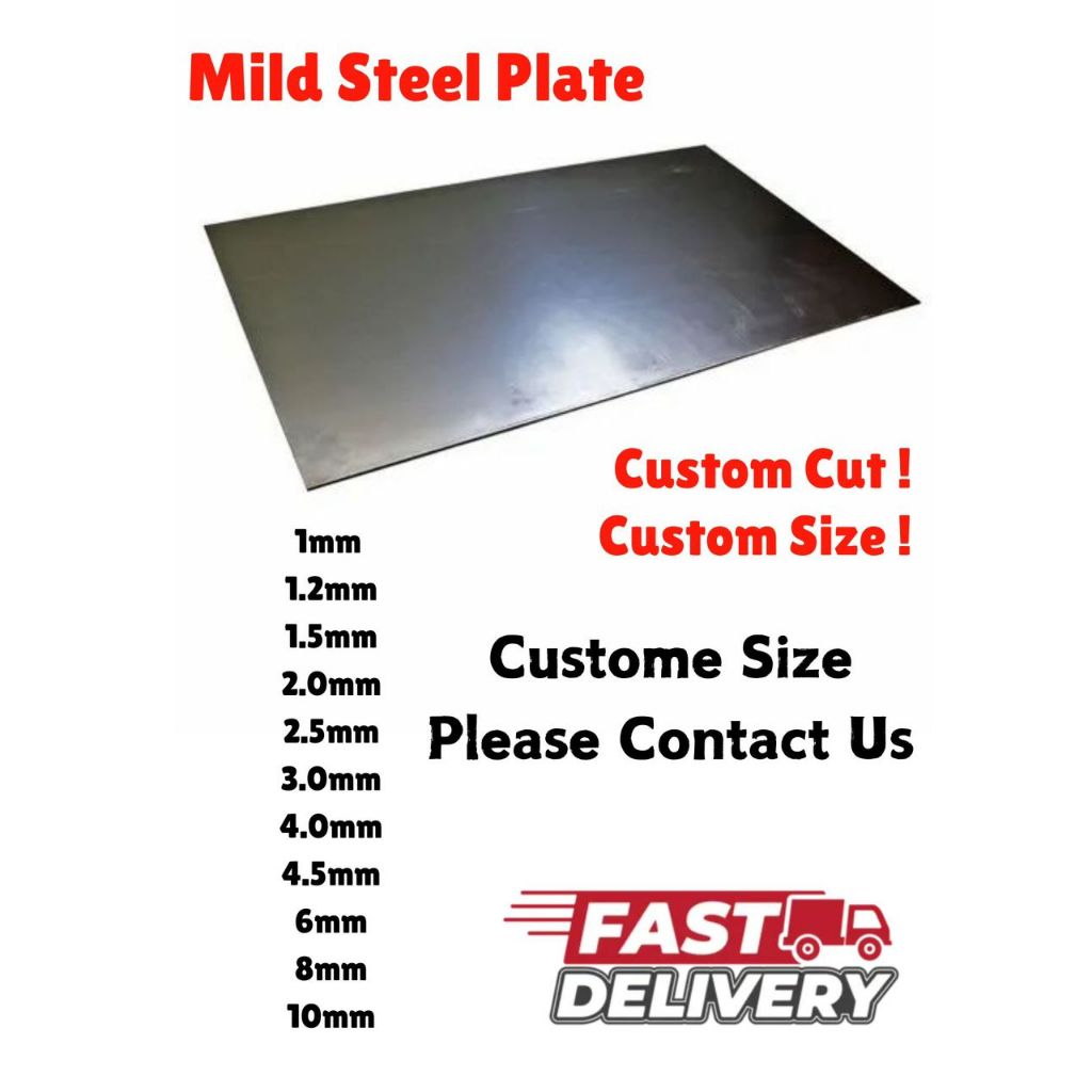 Custom Cut Custom Size Mild Steel Plate Papan Besi 铁板 | Shopee Malaysia