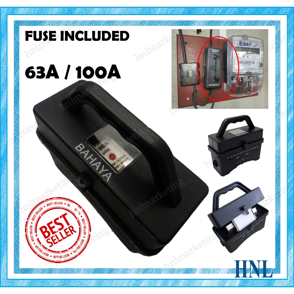 BAHAYA 63A 100A CUT OUT FUSE FOR MALAYSIA TNB METER USE | Shopee Malaysia