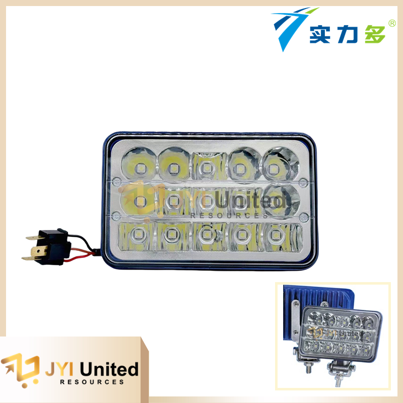 SHILIDUO LED High & Lower Beam Flood Light 5" 15 LENS Rectangle White ...