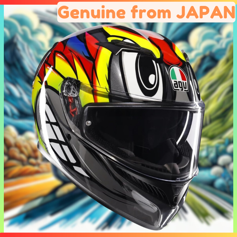AGV K3 BIRDY 2.0 GREY/YELLOW/RED Full Face Motorcycle Helmet | Shopee ...