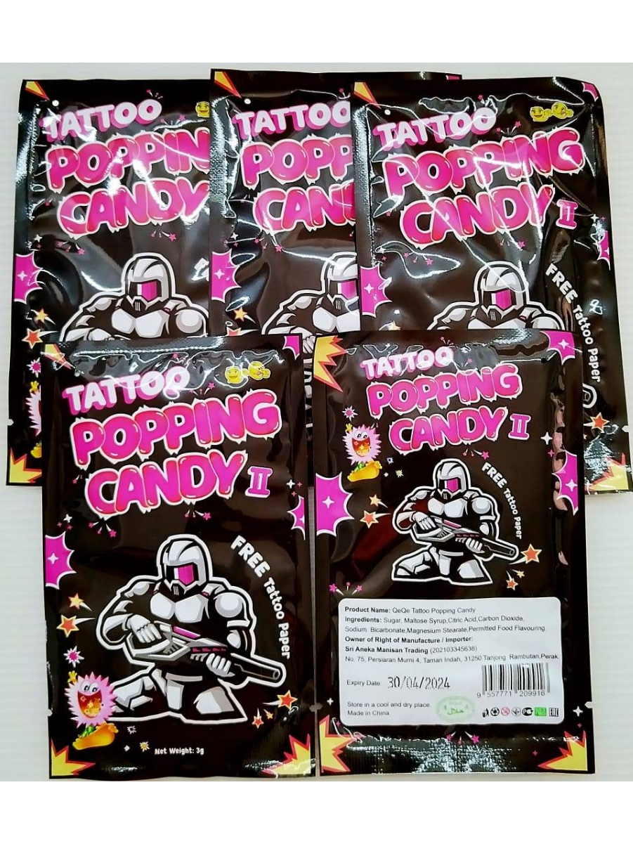 JOMEI QEQE TATTOO POPPING CANDY 30PACK (HALAL) | Shopee Malaysia