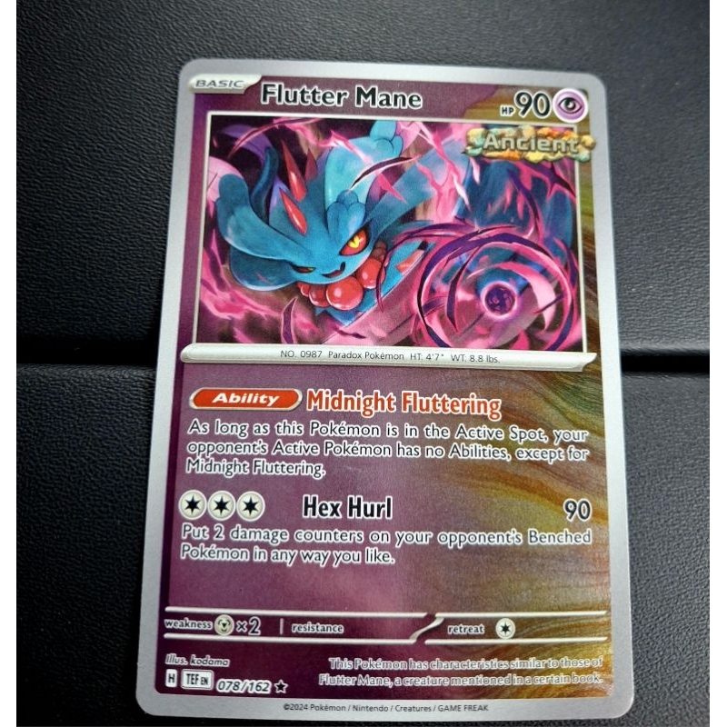 Pokemon TCG-Flutter Mane (Holo rare reverse) - 078/162 [Temporal Forces] | Shopee Malaysia