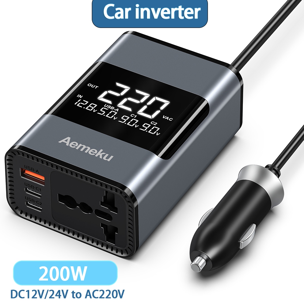 Car inverter 200W Car Power Inverter PD fast charging car charging car ...