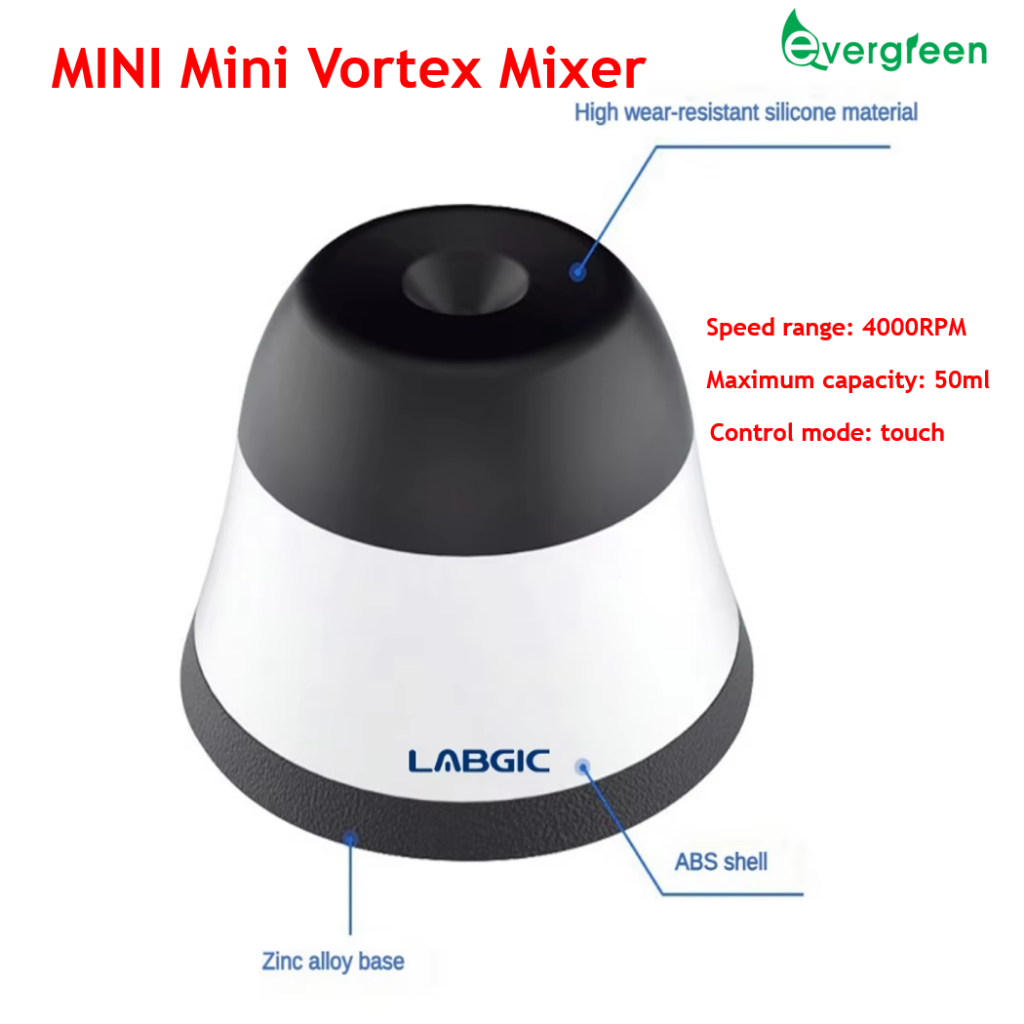 Mini Vortex Mixer, 4000rpm (Fixed), 50ml Max. Mixing Capacity, 100-240V ...