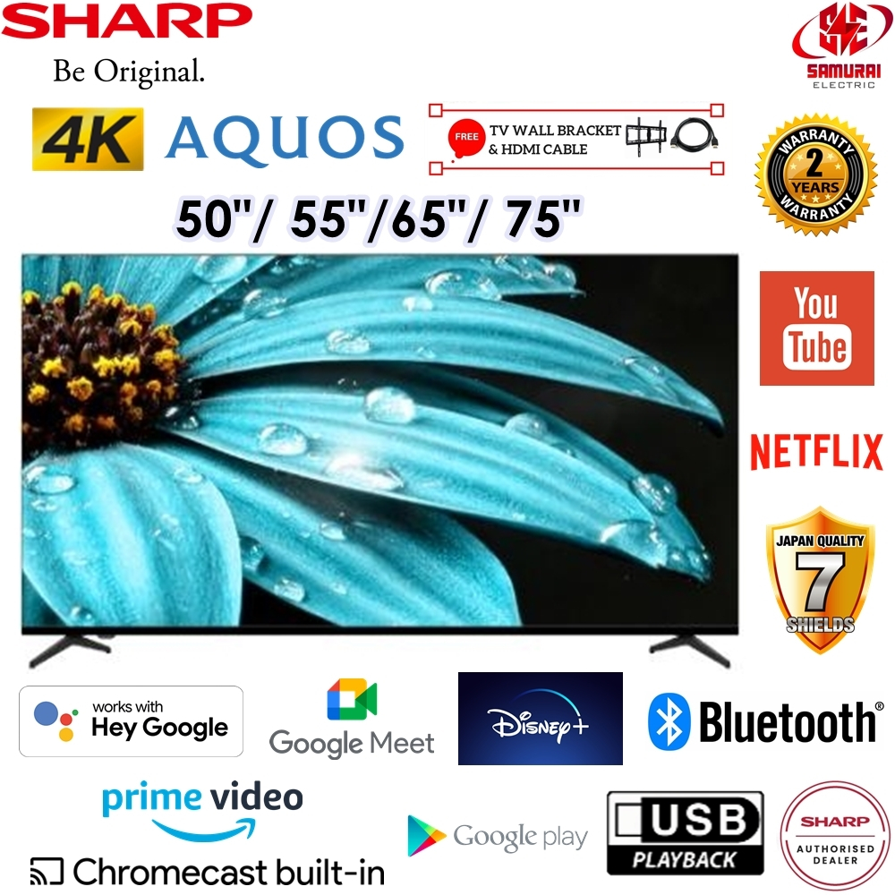 【LOWEST PRICE】Sharp 4K HDR Google Led Tv 50" 4TC50FJ1X/ 55" 4TC55FJ1X ...