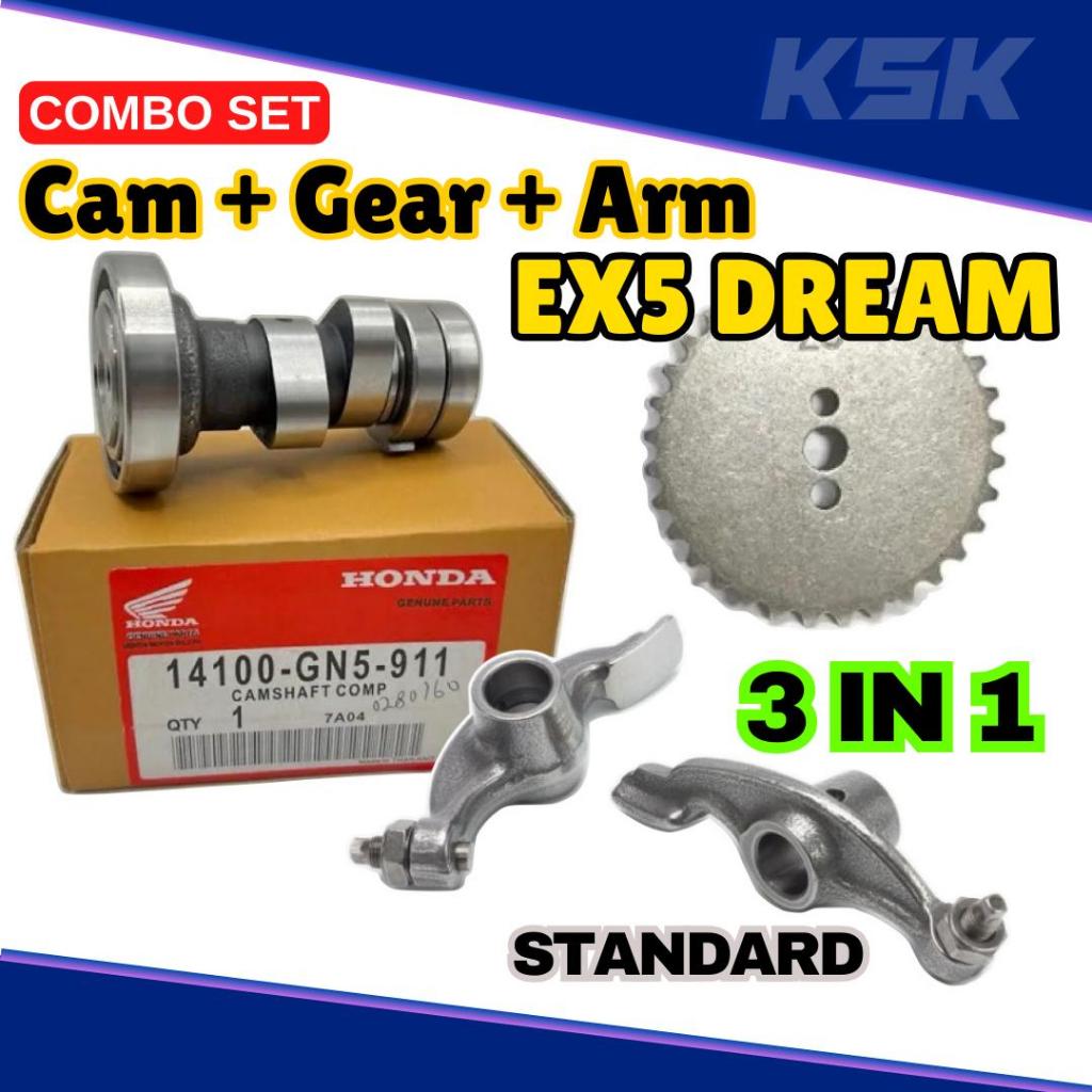 HONDA EX5 DREAM WAVE100 CAM SHAFT CAM GEAR COMBO SET VALVE ROCKER ARM ...