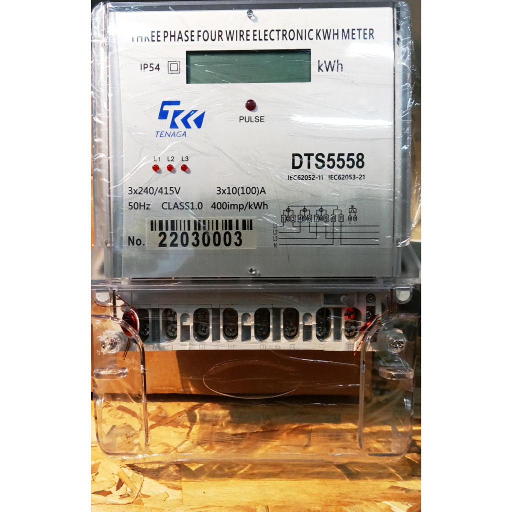 TKK DTS5558 THREE PHASE FOUR WIRE KWH METER 415V 100A TPN DIRECT ...