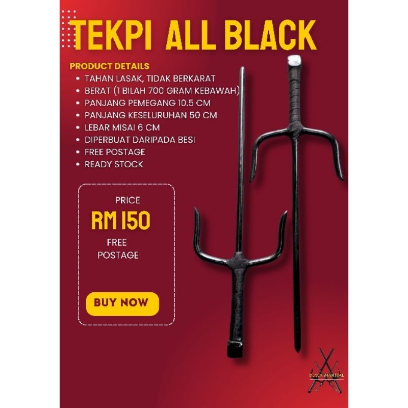 MARTIAL ART TRAINING EQUIPMENT PROB SAI TEKPI ALL BLACK | Shopee Malaysia