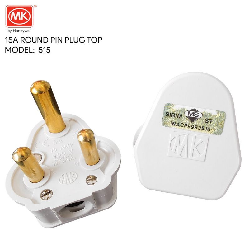 MK 15A Plug top Sirim & UMS 15A Plug Top (SIRIM) Kepala Plug 15A （SIRIM ...